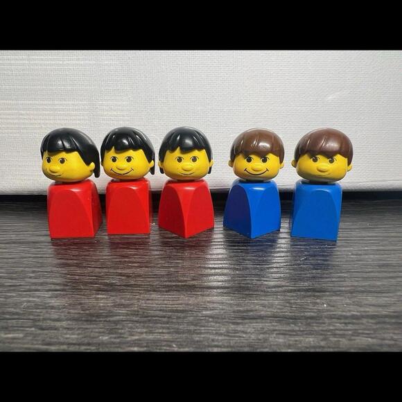 Lego | Toys | Lot Of 5 Vintage Lego Basic Figure Finger Puppet Blue Red ...